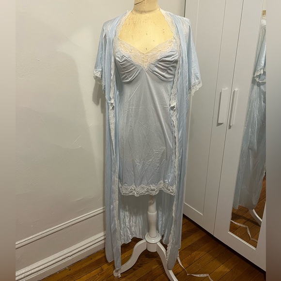 Movie Star | Intimates & Sleepwear | Vintage Light Blue Lace Edge ...